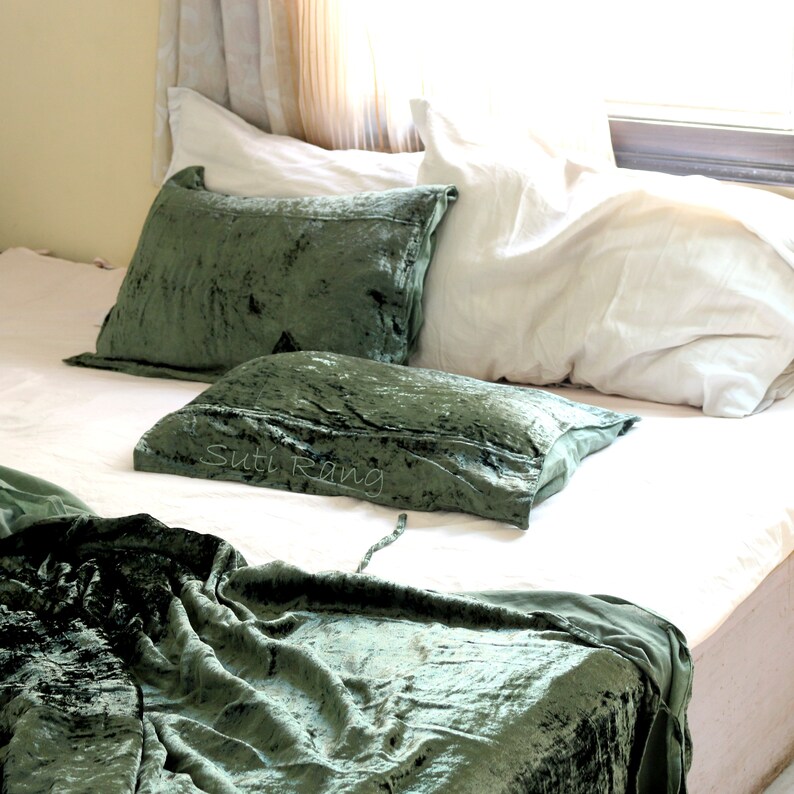 Crushed Velvet Duvet Cover 3 Piece Velvet Bedding Set - Etsy