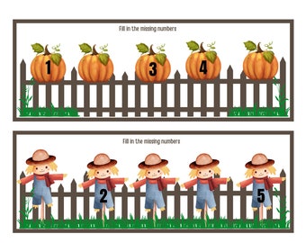Missing Numbers Worksheet - Etsy