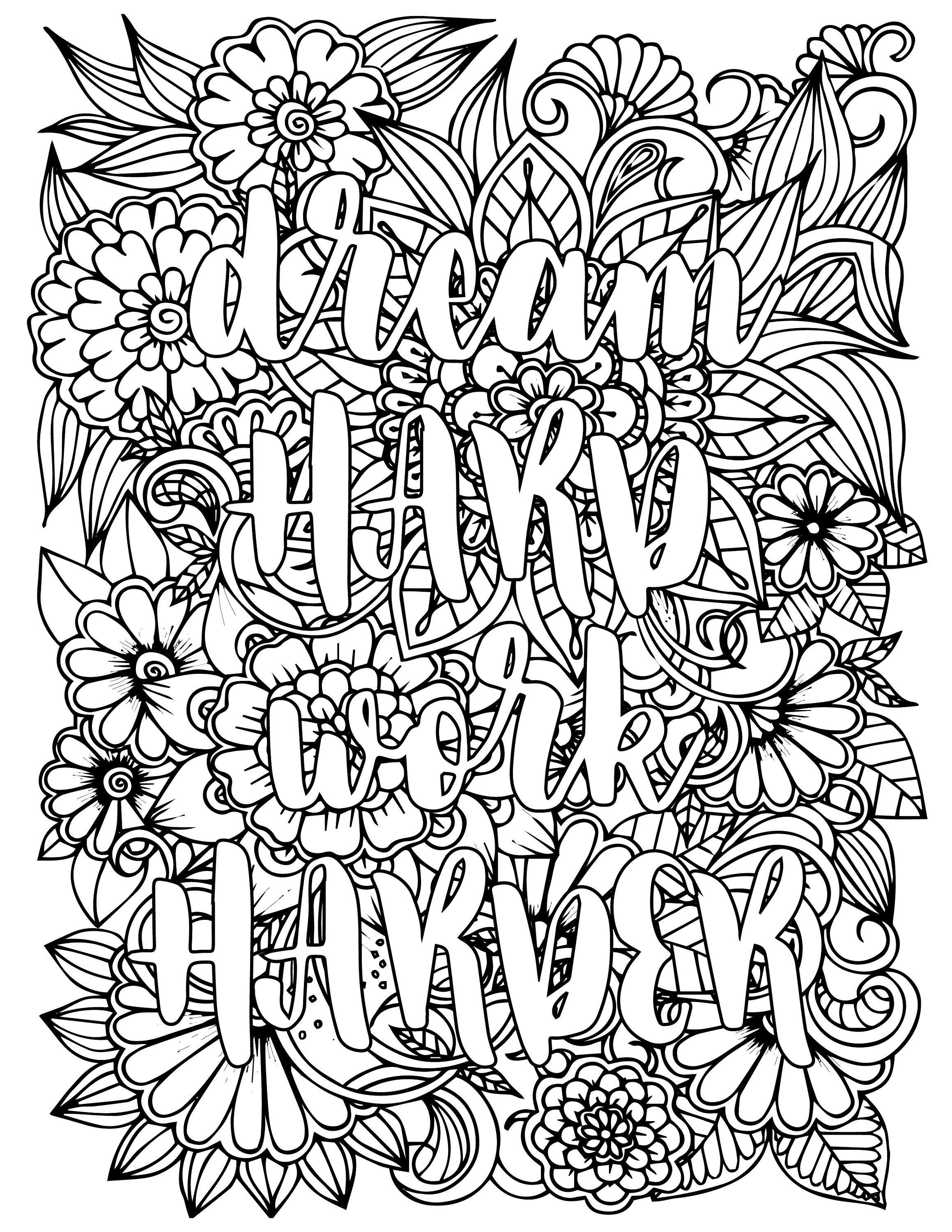 5 Different Encouraging Coloring Pages! - Etsy