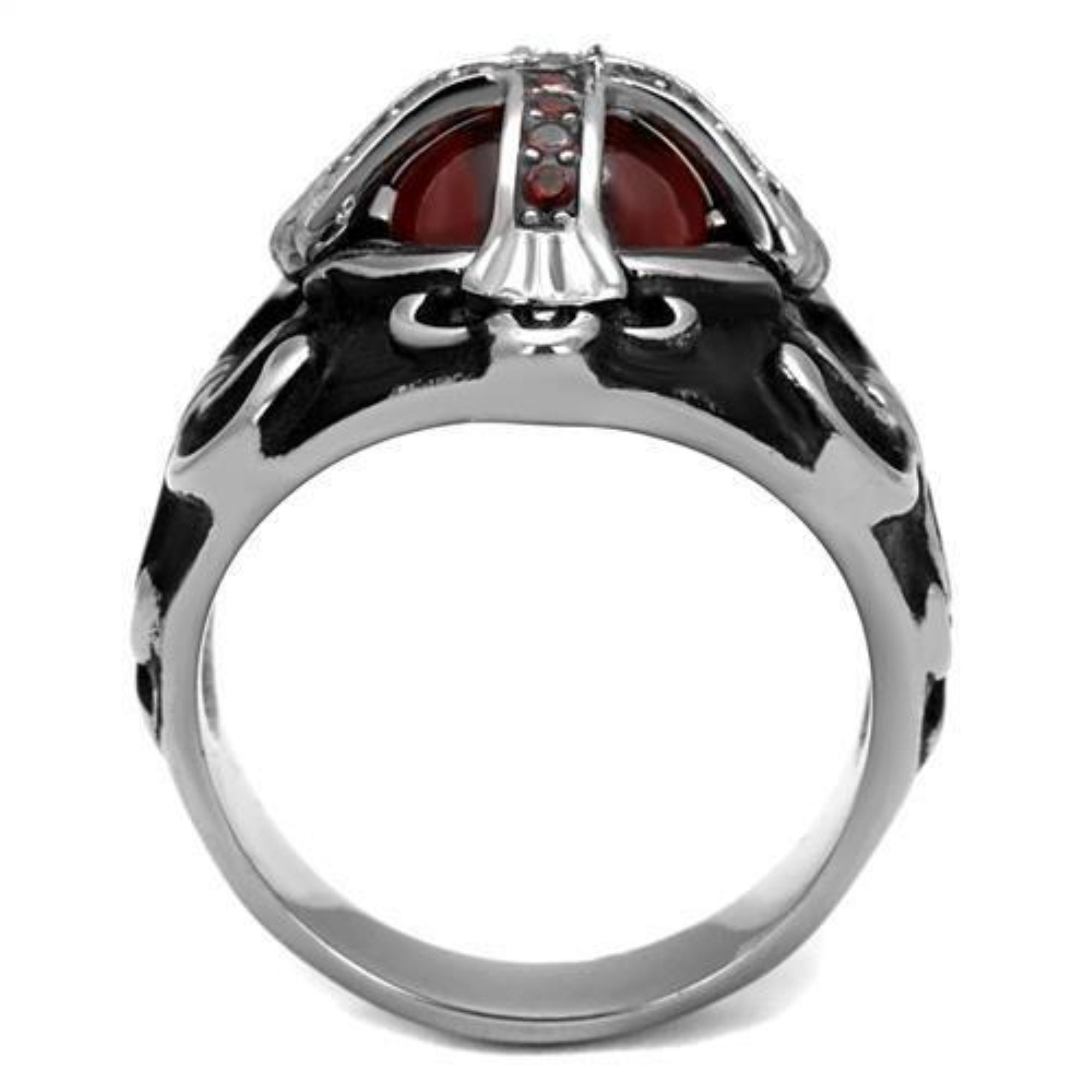 Celtic Style Red Zirconia Holy Cross Ring, Religious Gift for Pastor ...