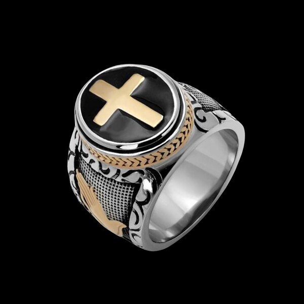 Christian Cross Ring - Etsy