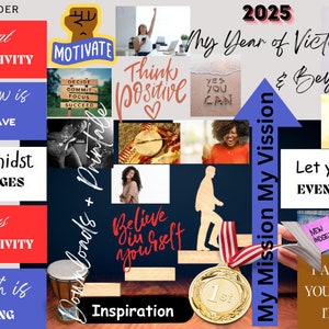2025 Vision Board Kit With Inspirational Quotes, Affirmations and ...