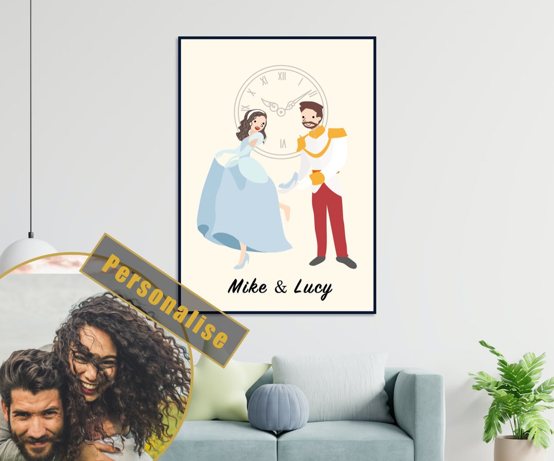 Personalised Digital Print, Custom Couple Wall Art, Minimalist Couple ...