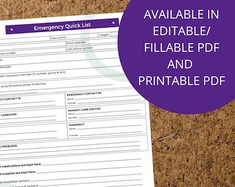 Emergency Plan Binder Home Daycare Disaster (Download Now) - Etsy