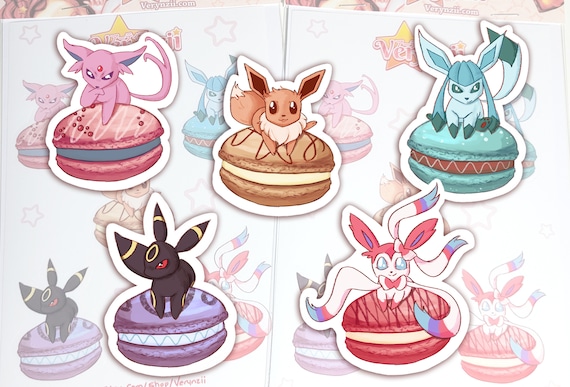 Eeveeroons Pokemon Eevee Macaroon Evolutions 5 Vinyl - Etsy