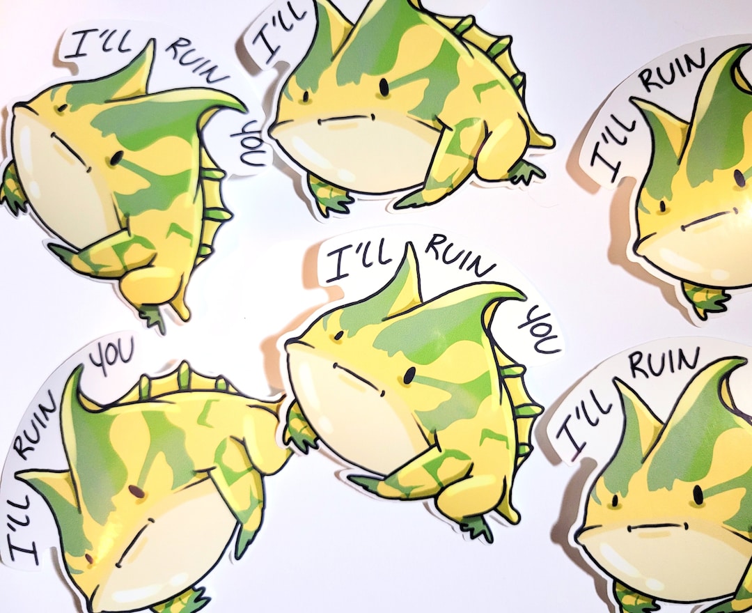 Monster Hunter Paratoad I'll Ruin You Vinyl Glossy Sticker for Phones ...