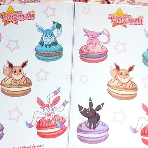 Eeveeroons! | Pokemon Eevee Macaroon Evolutions - 5 Vinyl Glossy ...