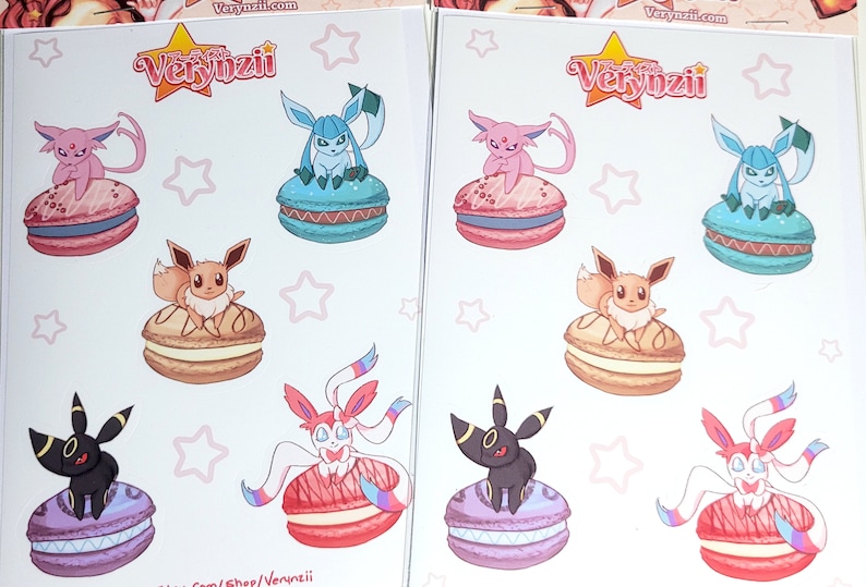 Eeveeroons! | Pokemon Eevee Macaroon Evolutions - 5 Vinyl Glossy ...