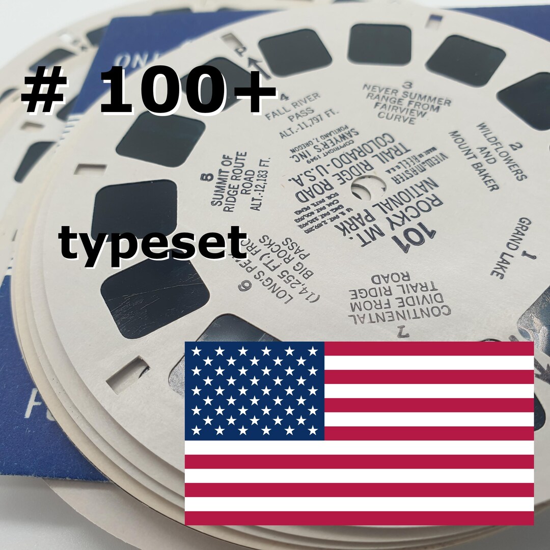 U.S.A. Typeset View-master Single Reels #100+ - Etsy