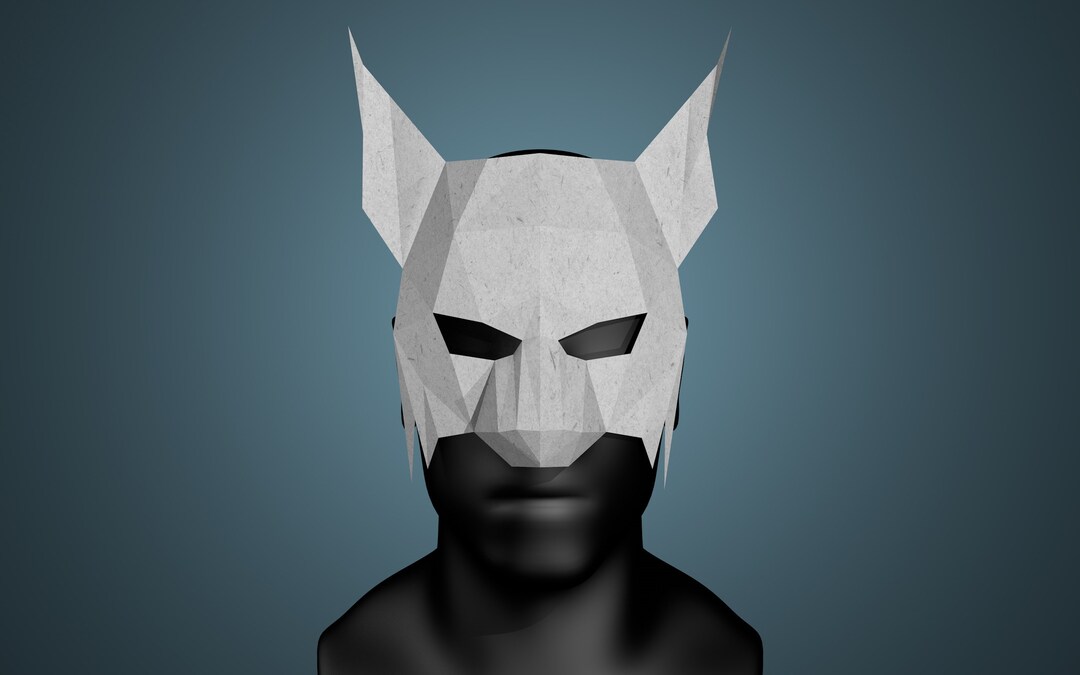 Lynx Mask DIY, Low Poly Mask, Paper Craft Mask, PDF/DXF Template 3D ...