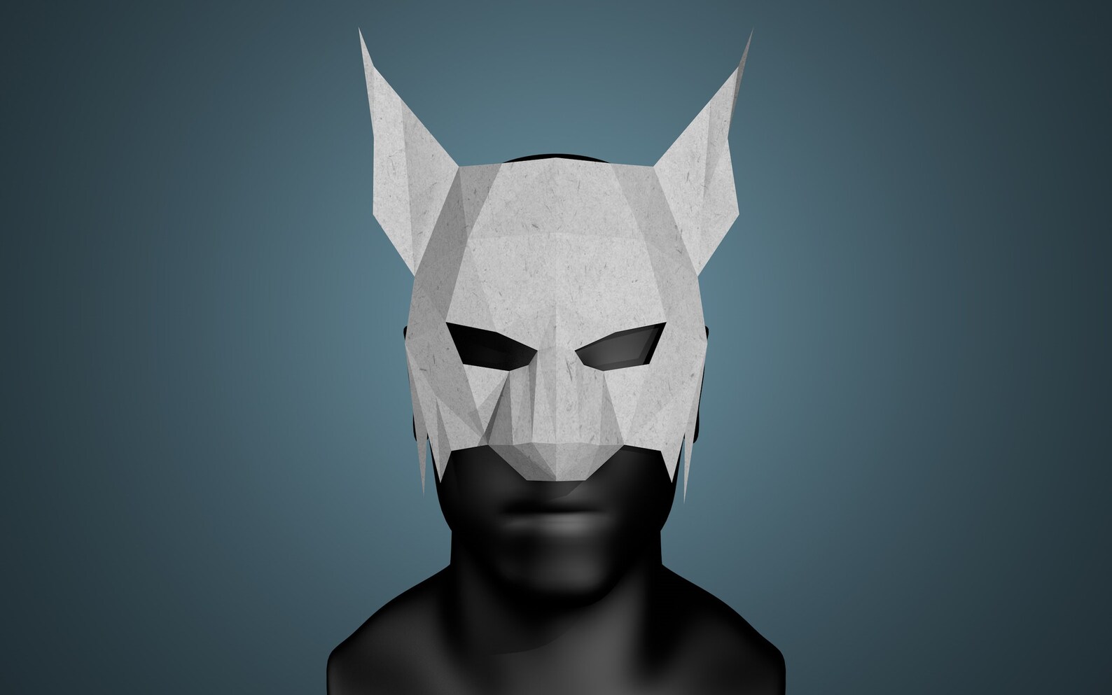 Lynx Mask DIY, Low Poly Mask, Paper Craft Mask, PDF/DXF Template 3D ...