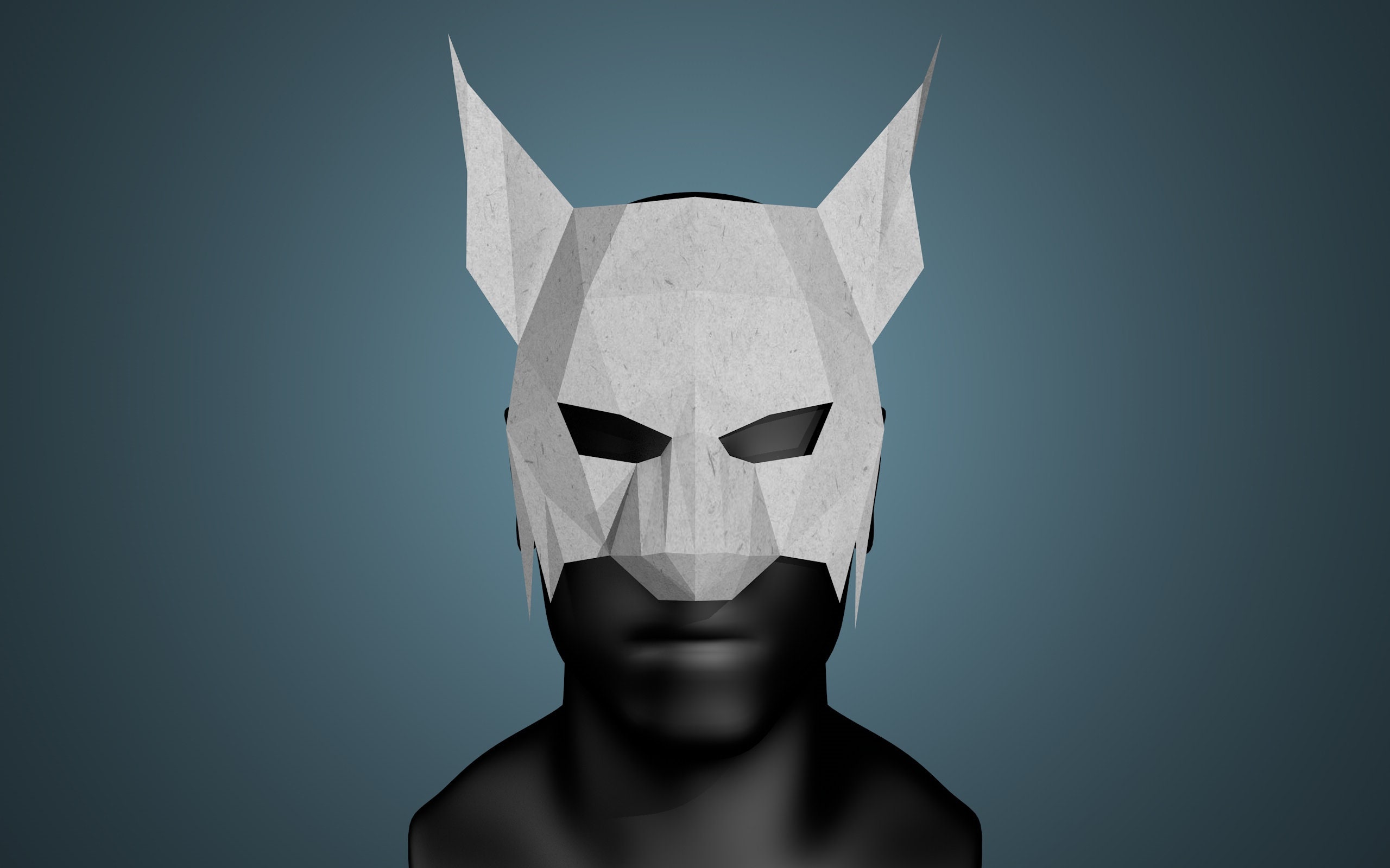 Lynx Mask DIY, Low Poly Mask, Paper Craft Mask, PDF/DXF Template 3D ...