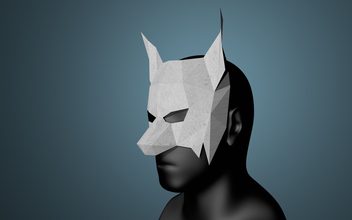 Lynx Mask DIY, Low Poly Mask, Paper Craft Mask, PDF/DXF Template 3D ...