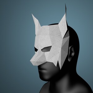 Lynx Mask DIY, Low Poly Mask, Paper Craft Mask, PDF/DXF Template 3D ...