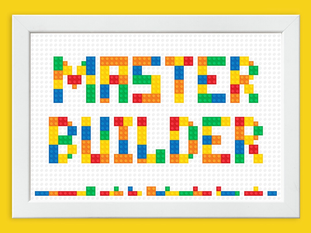 Master Builder, Nursery Wall Decor, Building Bricks Building Blocks ...