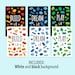3 X Colourful Bricks Art Print Set, Game Room Decor Poster, Kids Room ...