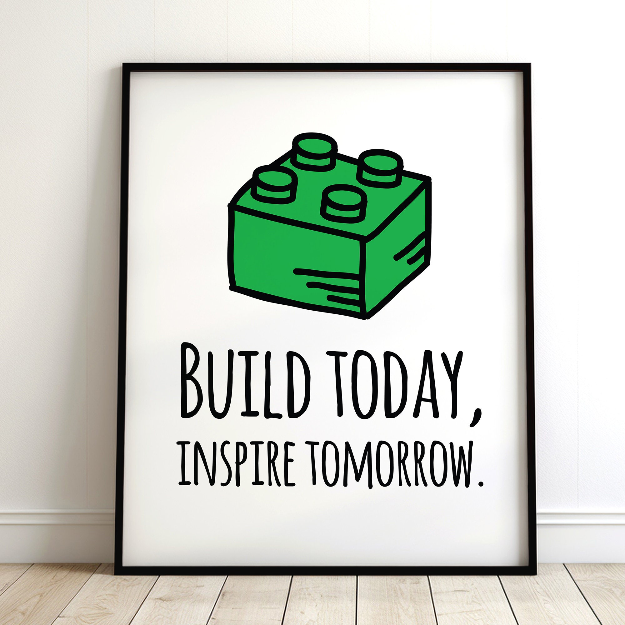 Build Today, Inspire Tomorrow, Playroom Decor Poster, Kids Room Decor ...
