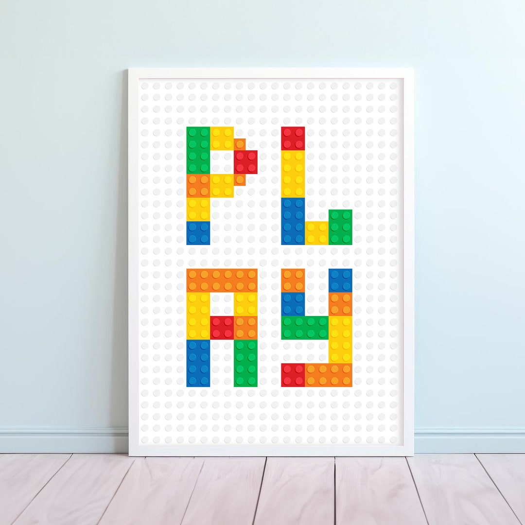 Nursery Wall Decor, Building Blocks Home Decor Wall Art, Printable Wall ...