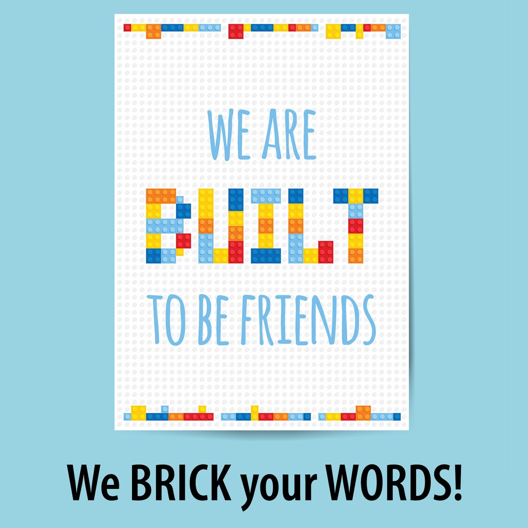 Personalized Building Blocks Nursery Art: Custom Kids Room Decor ...