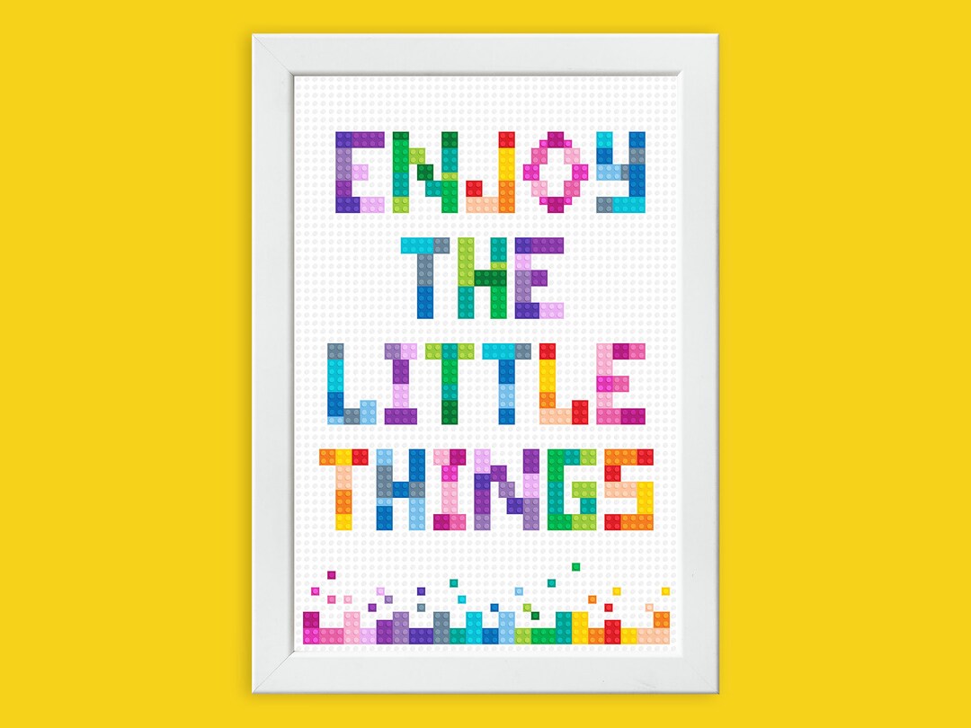 Enjoy the Little Things Poster, Colorful Wall Art, Kids Room Print ...