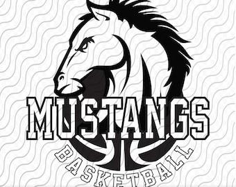 Kilpatrick Mustangs Basketball Clipart