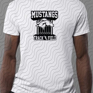 Mustangs Track and Field Mascot SVG, Track and Field, Cutting Template ...