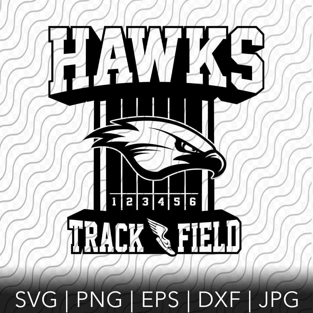 Hawks Track and Field Mascot SVG, Track and Field, Cutting Template ...