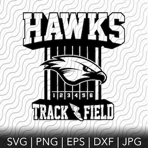 Hawks Track and Field Mascot SVG, Track and Field, Cutting Template ...