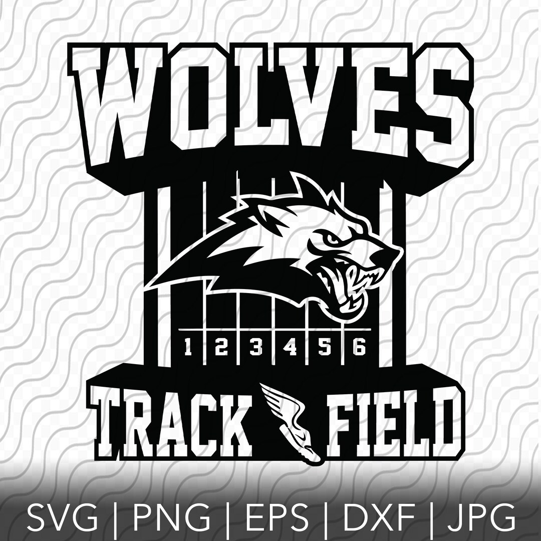 Wolves Track and Field Mascot SVG, Track and Field, Cutting Template ...