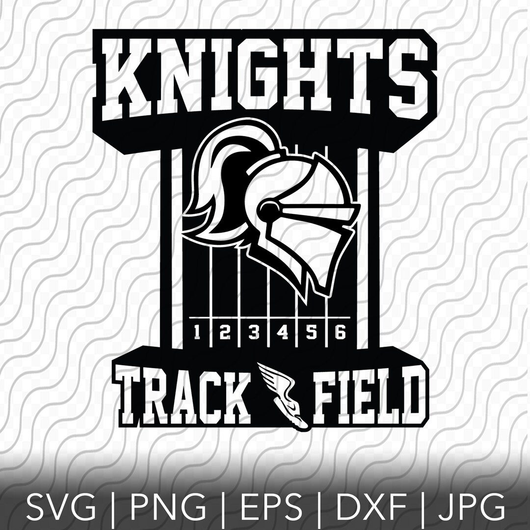 Knights Track and Field Mascot SVG, Track and Field, Cutting Template ...