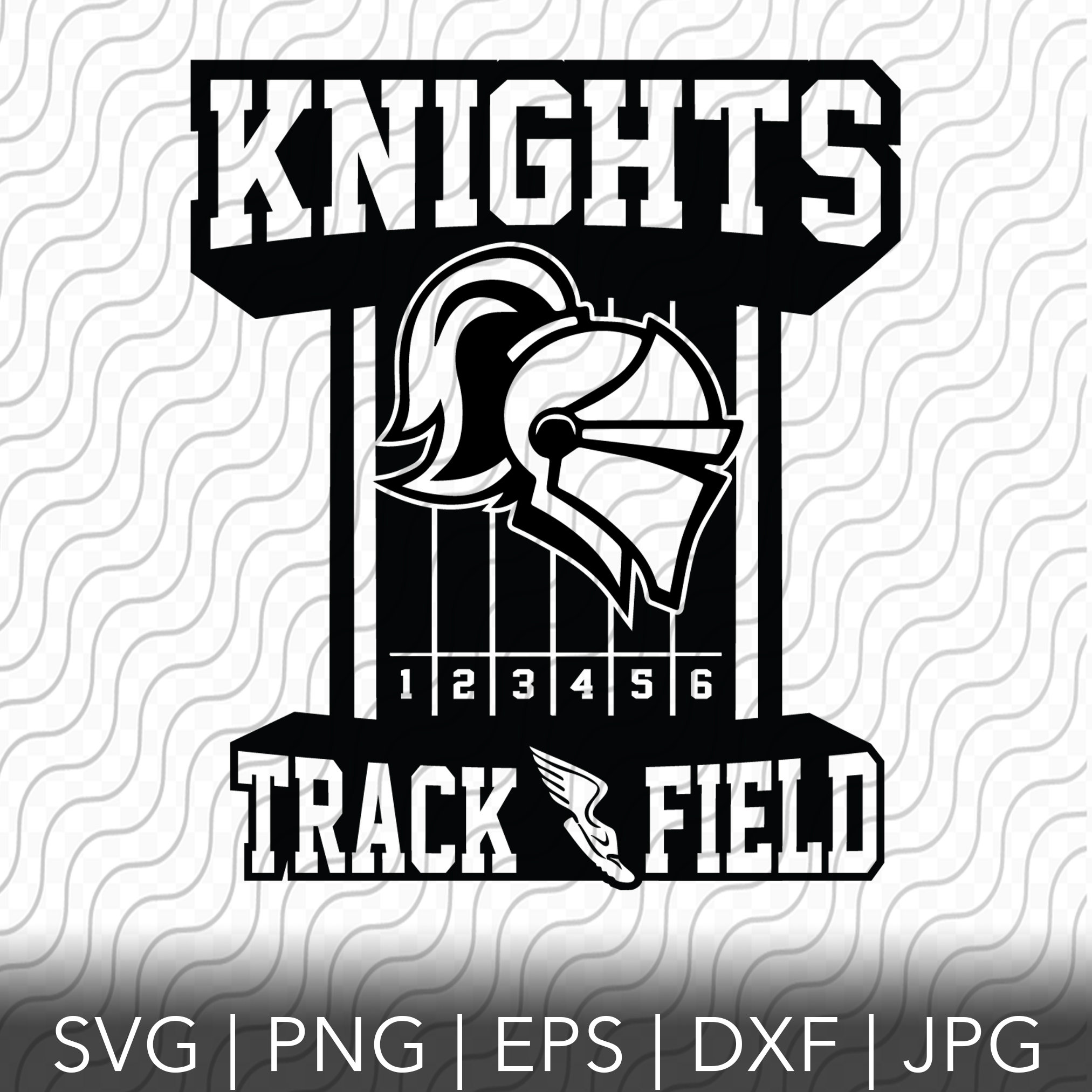 Knights Track and Field Mascot SVG Track and Field Cutting - Etsy