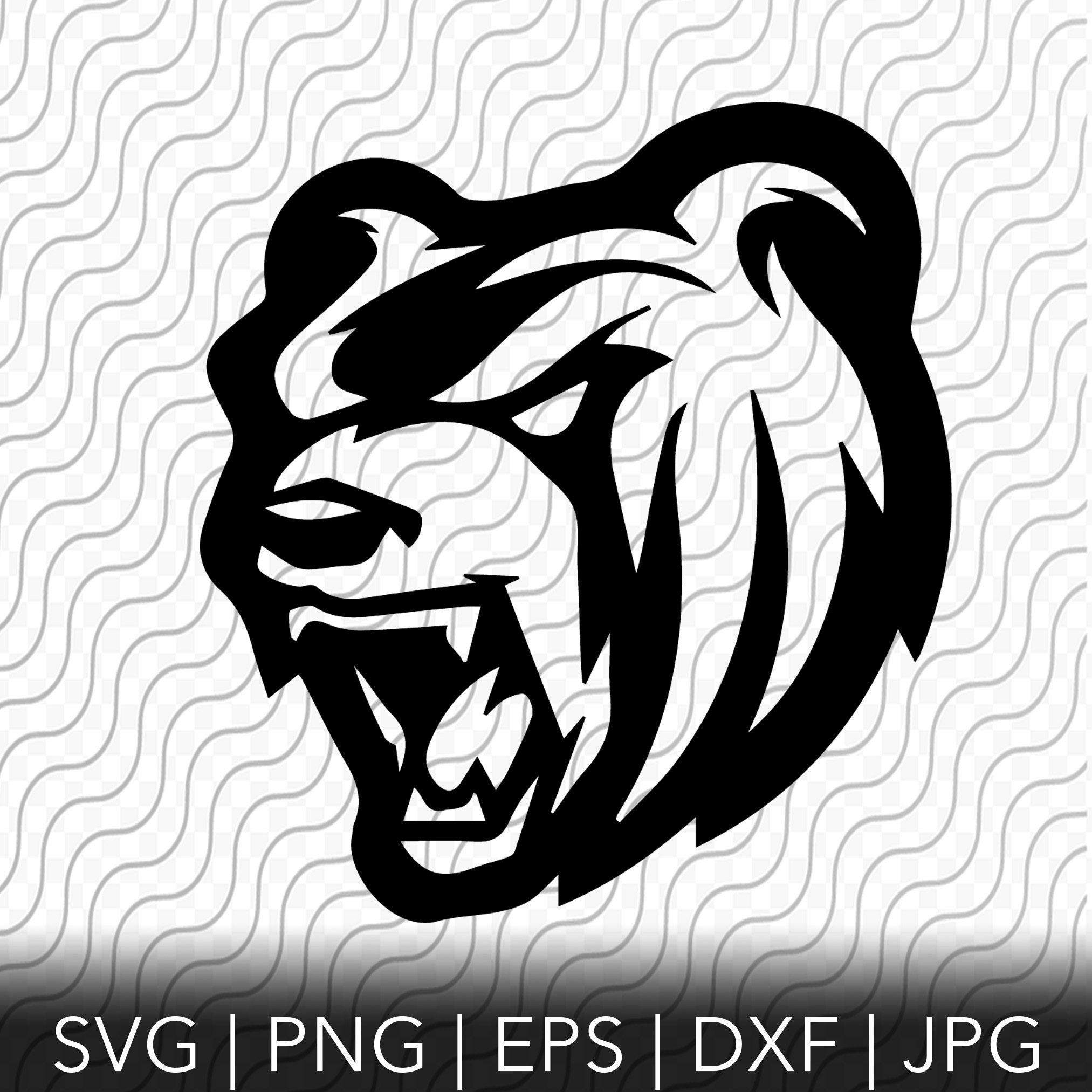 Bear Mascot SVG Bear Face SVG Bear Team SVG Cutting - Etsy Singapore