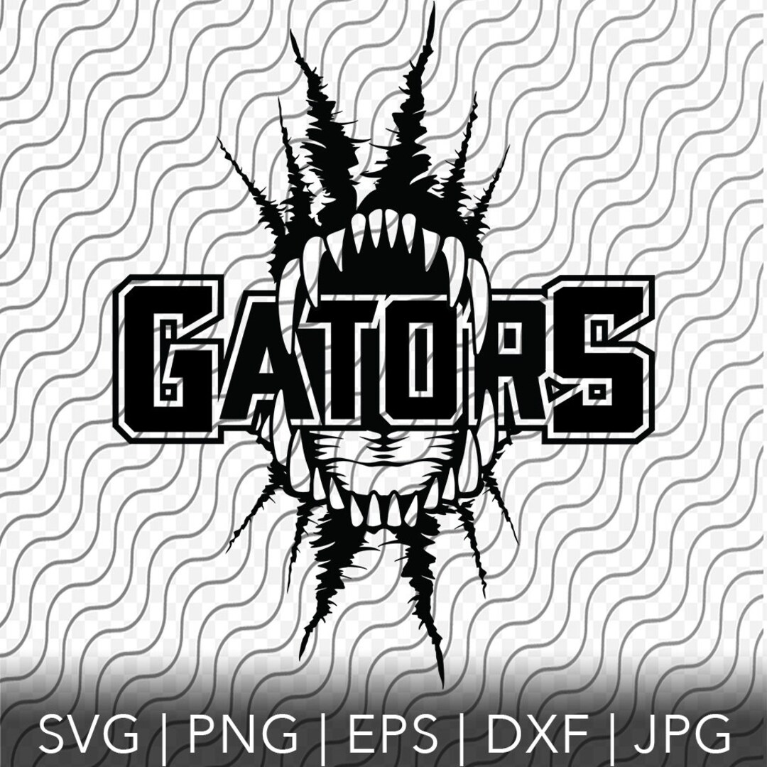 Gators Bite Scratch, Cutting Template, Svg, Png, Eps, Dxf, Jpg Files ...