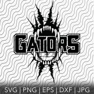 Gators Bite Scratch, Cutting Template, Svg, Png, Eps, Dxf, Jpg Files ...
