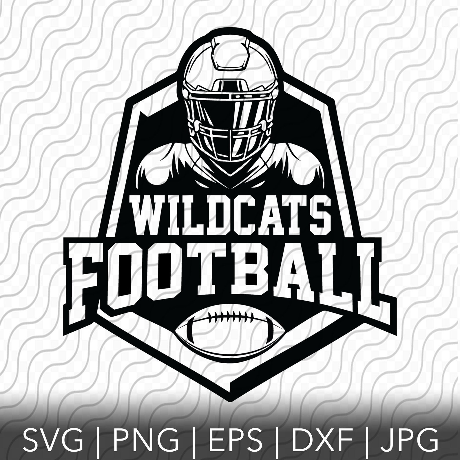 Wildcats Football, Sports Team, SVG, PNG, EPS, Dxf, Jpg Files for ...