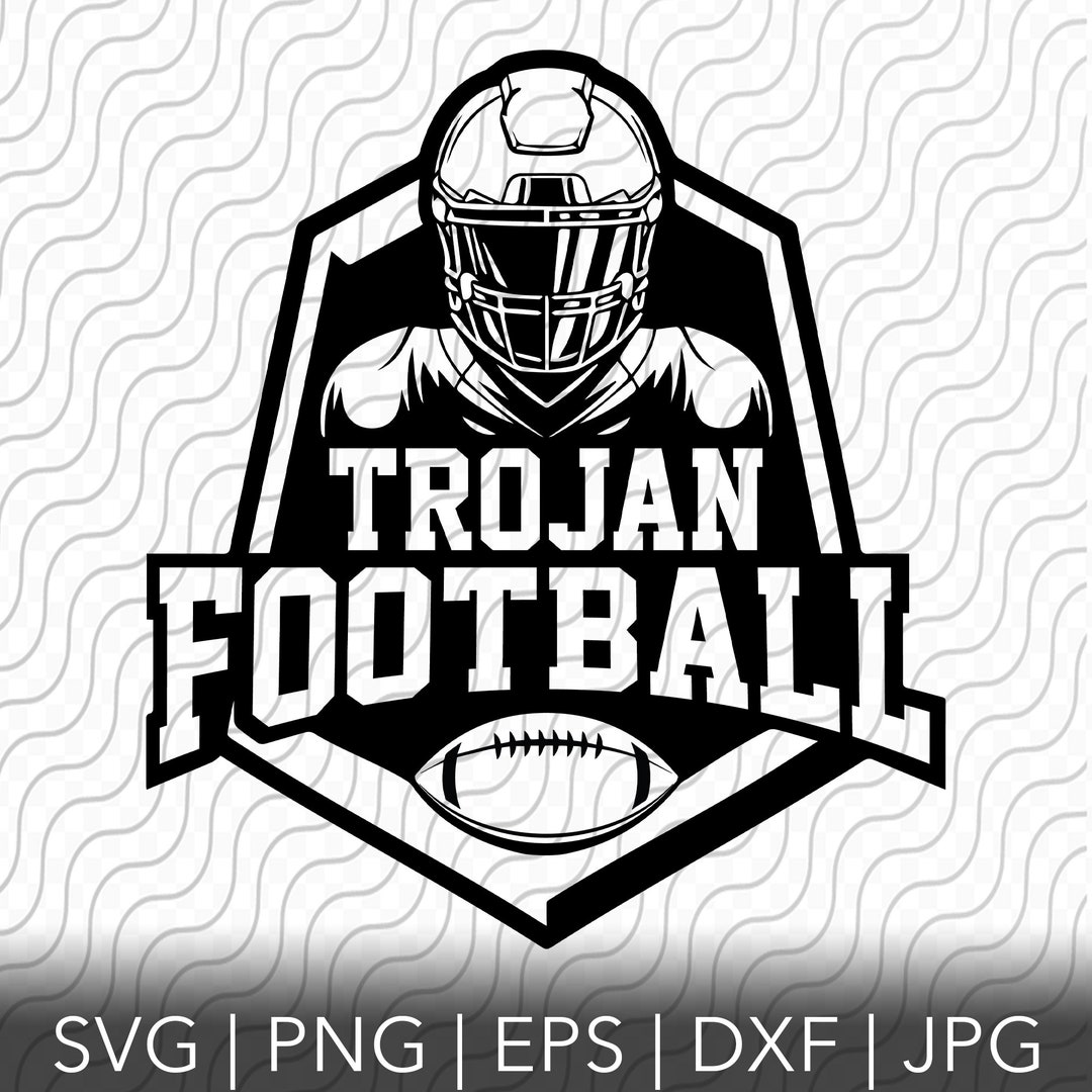 Trojan Football, Sports Team, SVG, PNG, EPS, Dxf, Jpg Files for Cricut ...