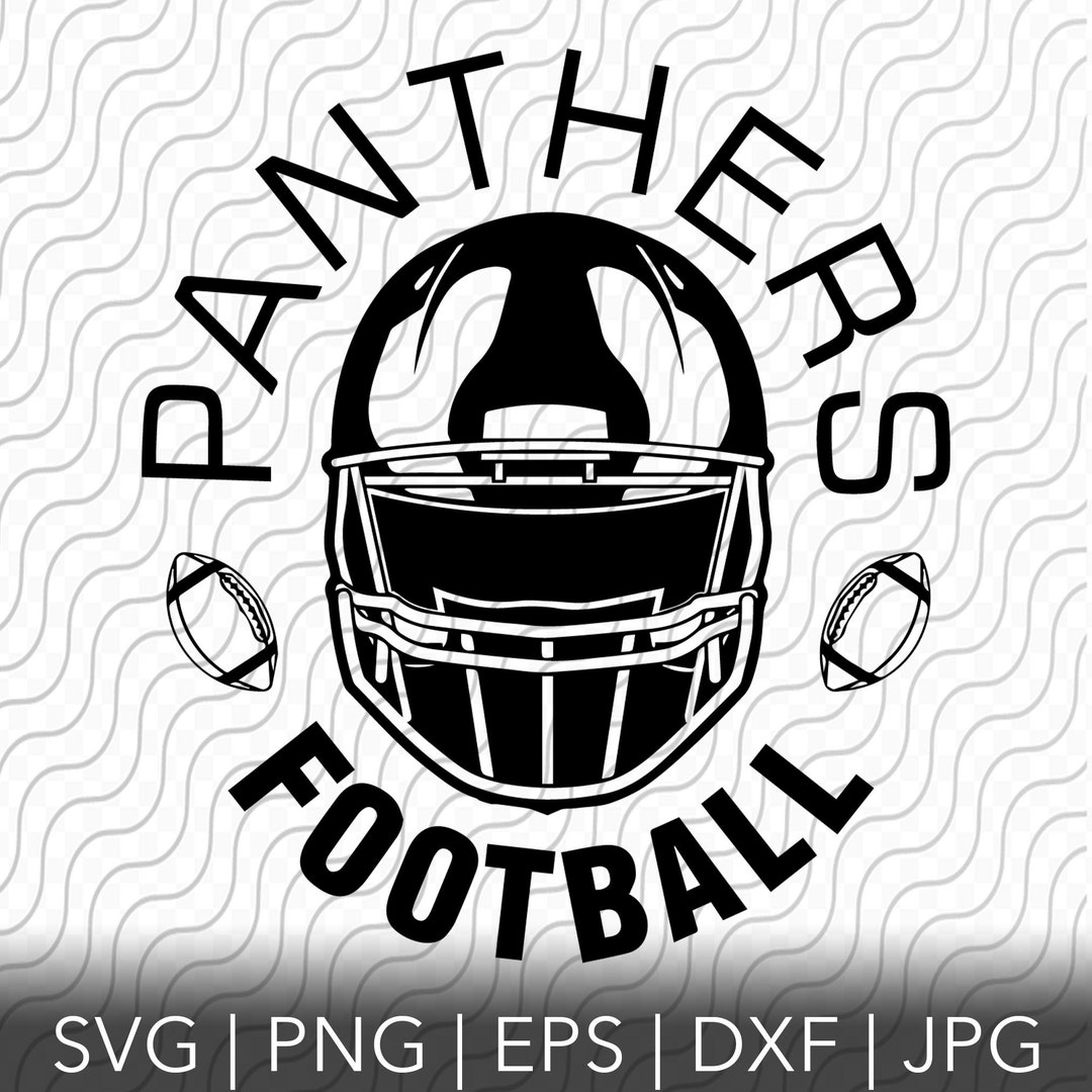 Panthers Football, Helmet, SVG, PNG, EPS, Dxf, Jpg Files for Cricut or ...