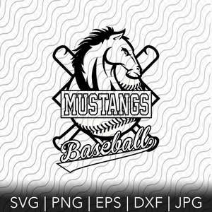 Mustangs Baseball, Lady Mustangs Softball, Mascot, Sport Team Logo, SVG ...