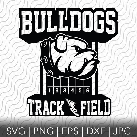 Bulldog Track And Field Logo Designs