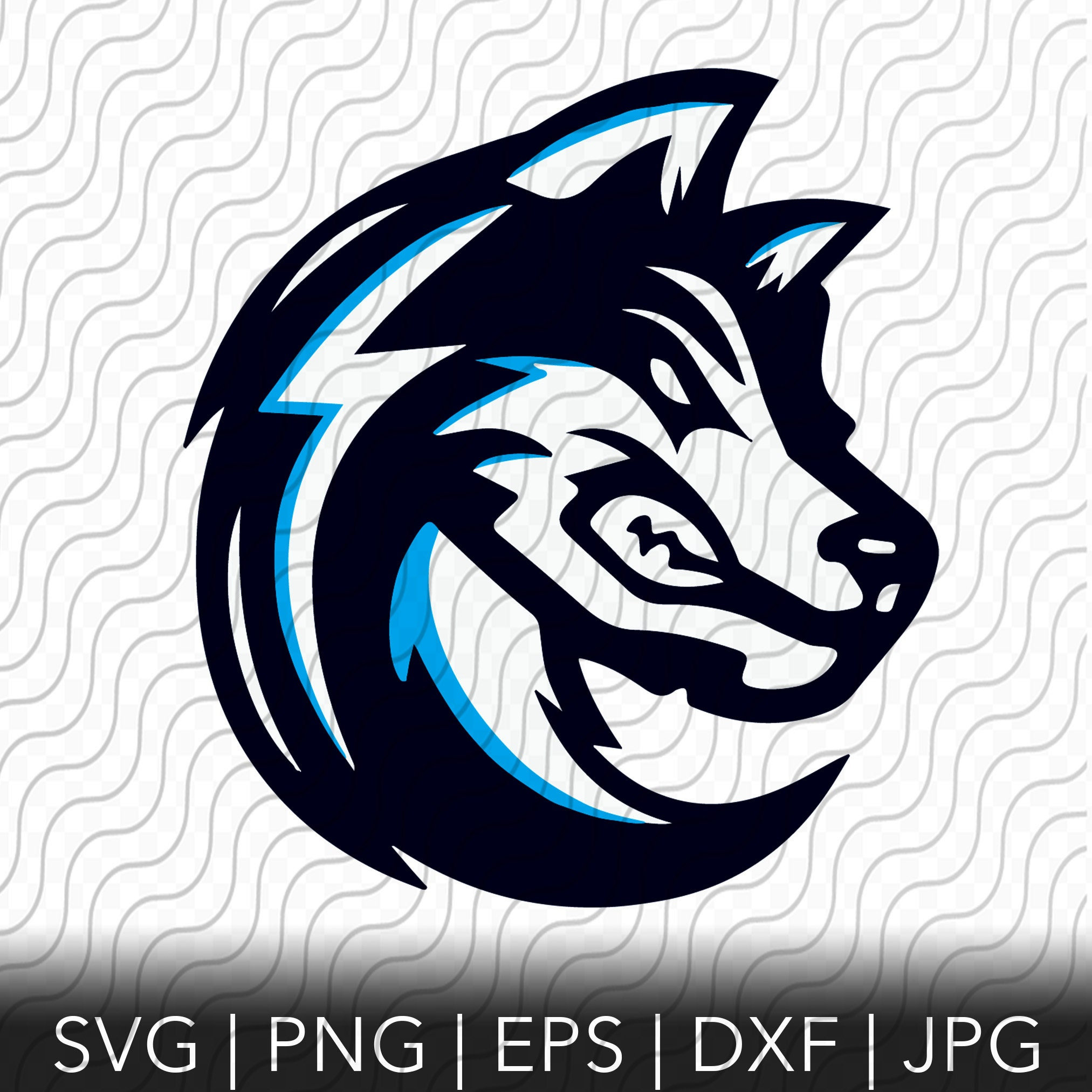 Wolf Mascot SVG Wolf Face SVG Wolf Sports Team School - Etsy Canada