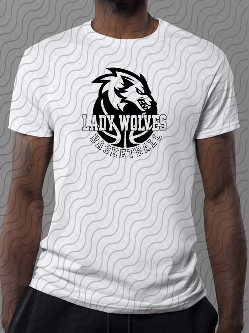 Wolves Basketball Lady Wolves Basketball Mascot Sport Team - Etsy