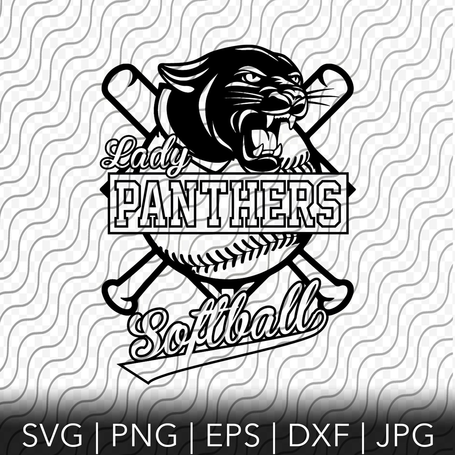 Panther Baseball, Lady Panther Softball, Mascot, Sport Team Logo, SVG ...