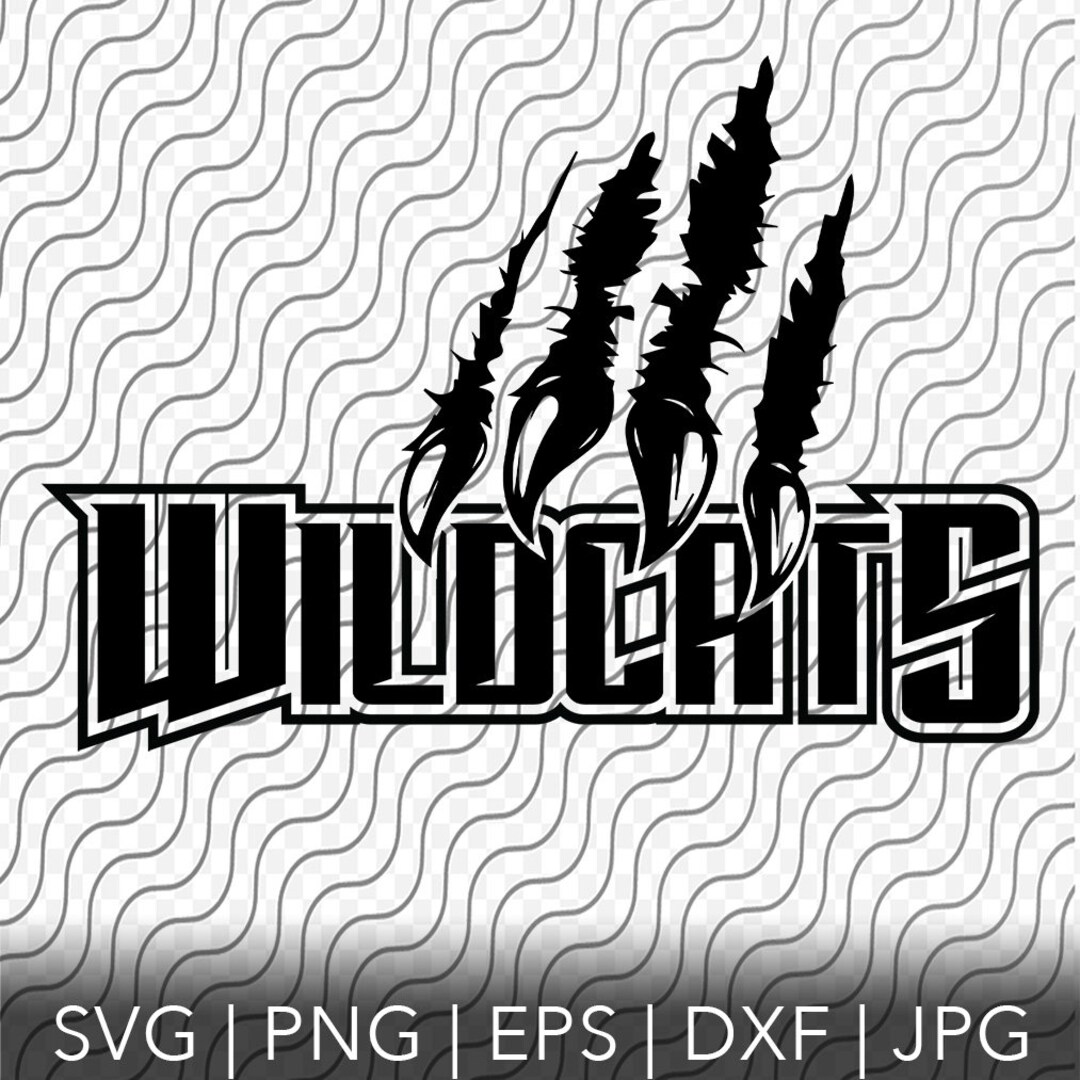 Wildcats Claw Scratch, Cutting Template, Svg, Png, Eps, Dxf, Jpg Files ...