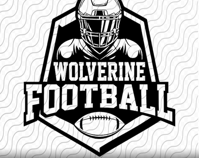 Wolverine Football Sports Team SVG PNG EPS Dxf Jpg Files - Etsy