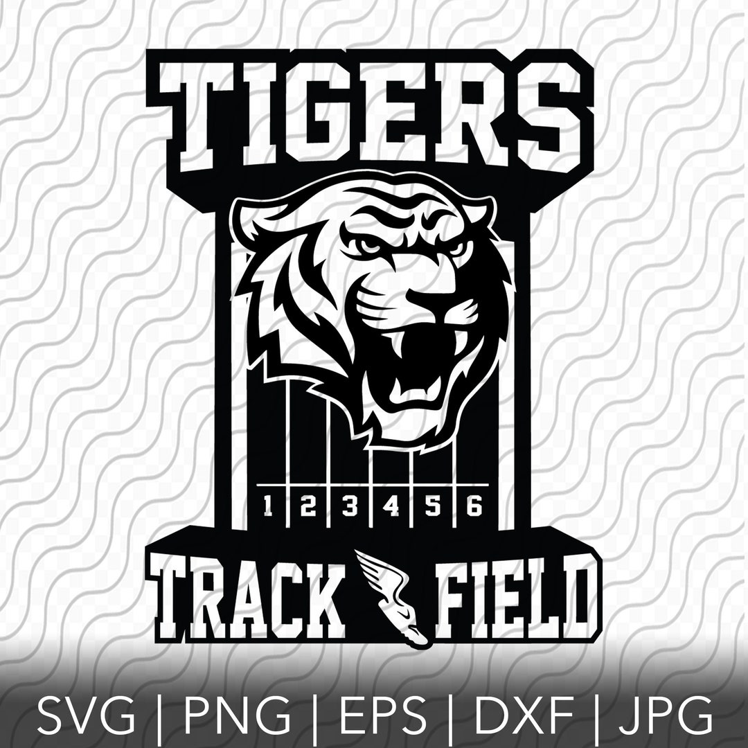 Tigers Track and Field Mascot SVG, Track and Field, Cutting Template ...