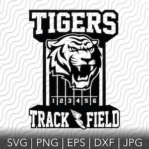 Tigers Track and Field Mascot SVG, Track and Field, Cutting Template ...