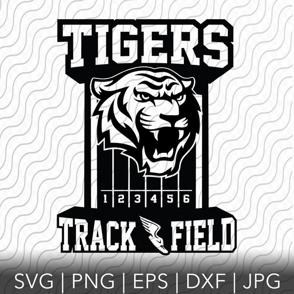 Tiger Track and Field Svg - Etsy