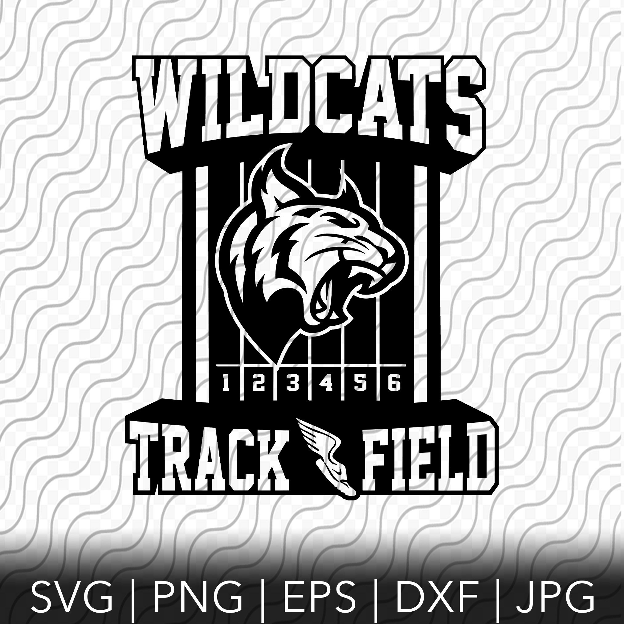 Wildcats Track and Field V2 Mascot SVG Track and Field - Etsy