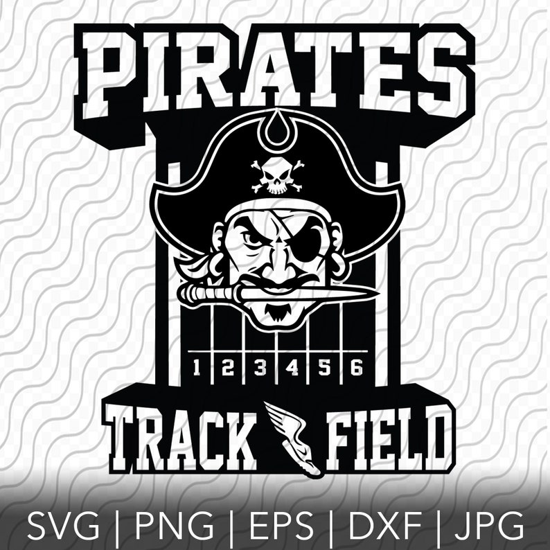 Pirates Track and Field Mascot SVG Track and Field Cutting - Etsy