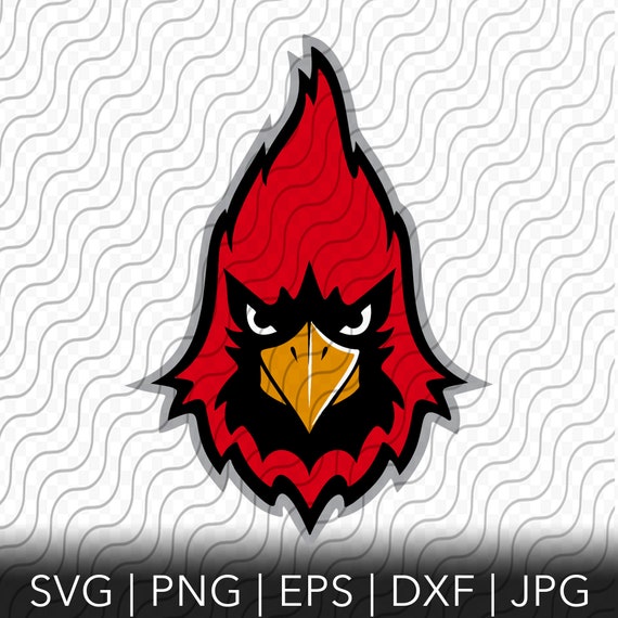 Cardinal Mascot SVG Cardinal Front SVG 3 Cutting Template - Etsy
